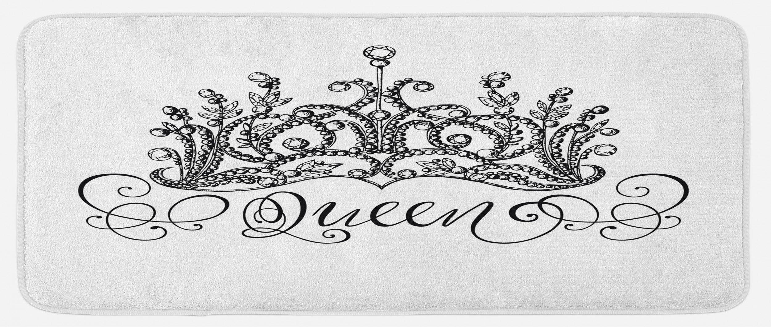 East Urban Home Hand Drawn Crown With Queen Lettering Baroque Style ...