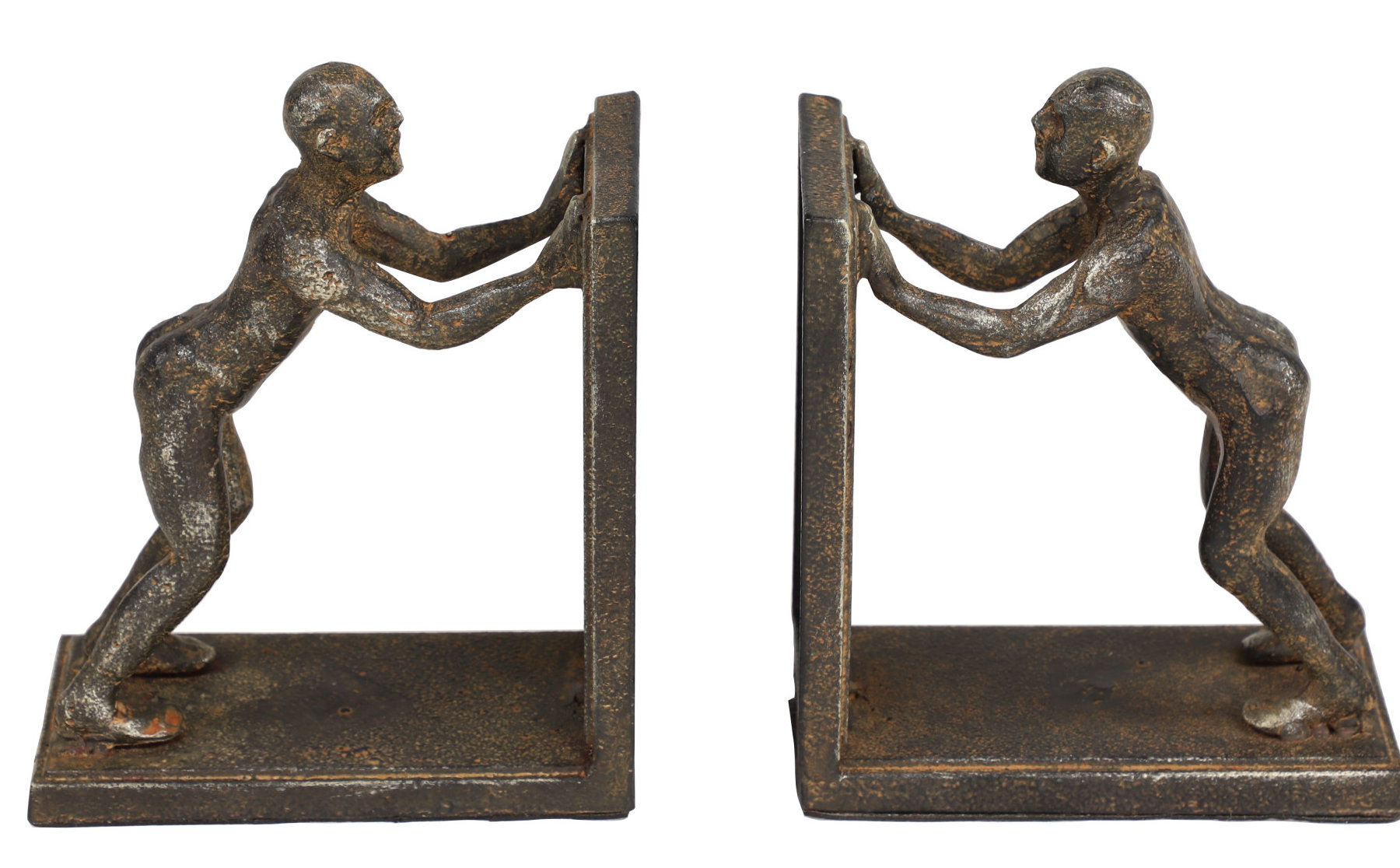 Red Barrel Studio Human Figurines Pushing Metal Bookends - Wayfair Canada