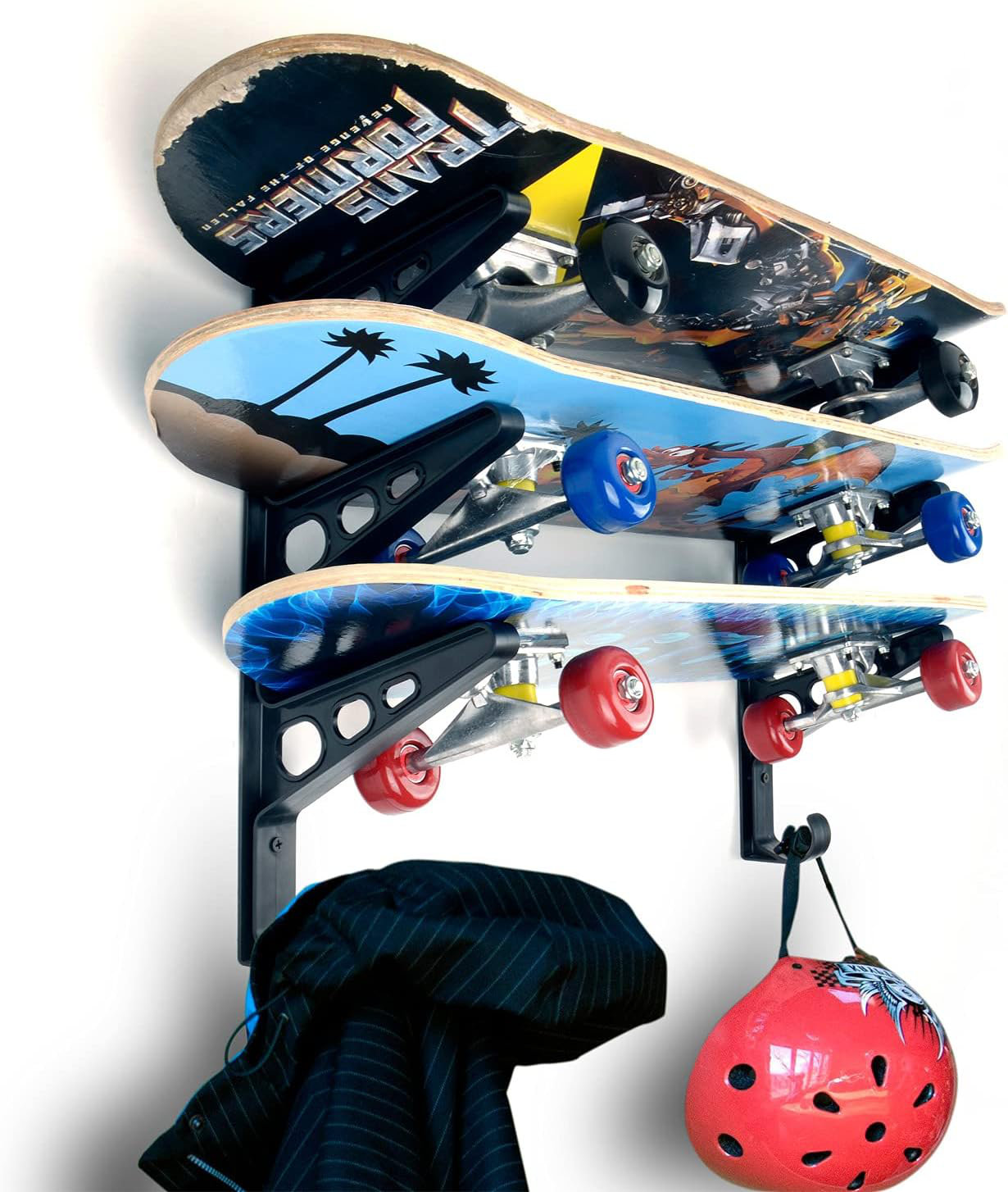 Latitude Run® Skateboard Storage Rack Wall Mounted | Wayfair