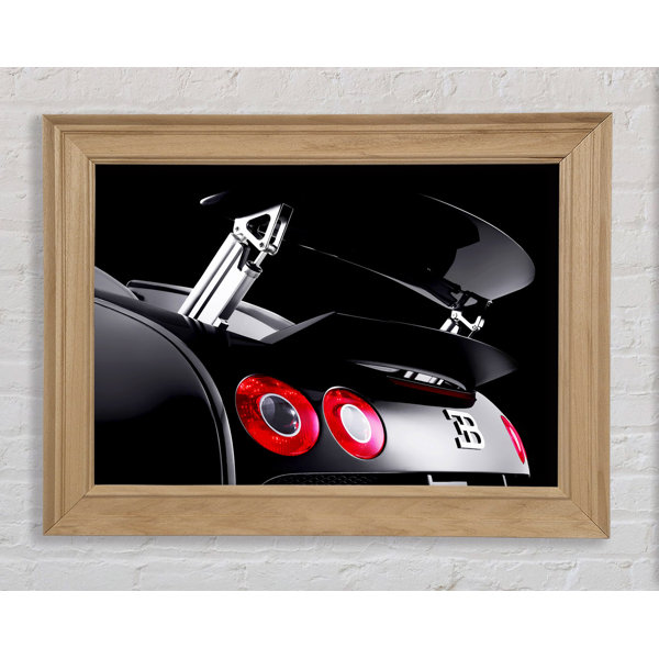 Bright Star Bugatti Veyron Rear Black - Single Picture Frame Print ...