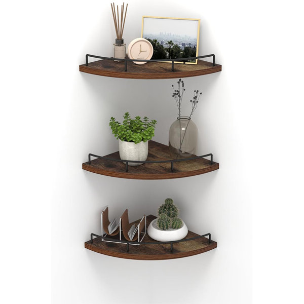 17 Stories Puzant 3 Piece Curved Corner Shelf - Wayfair Canada