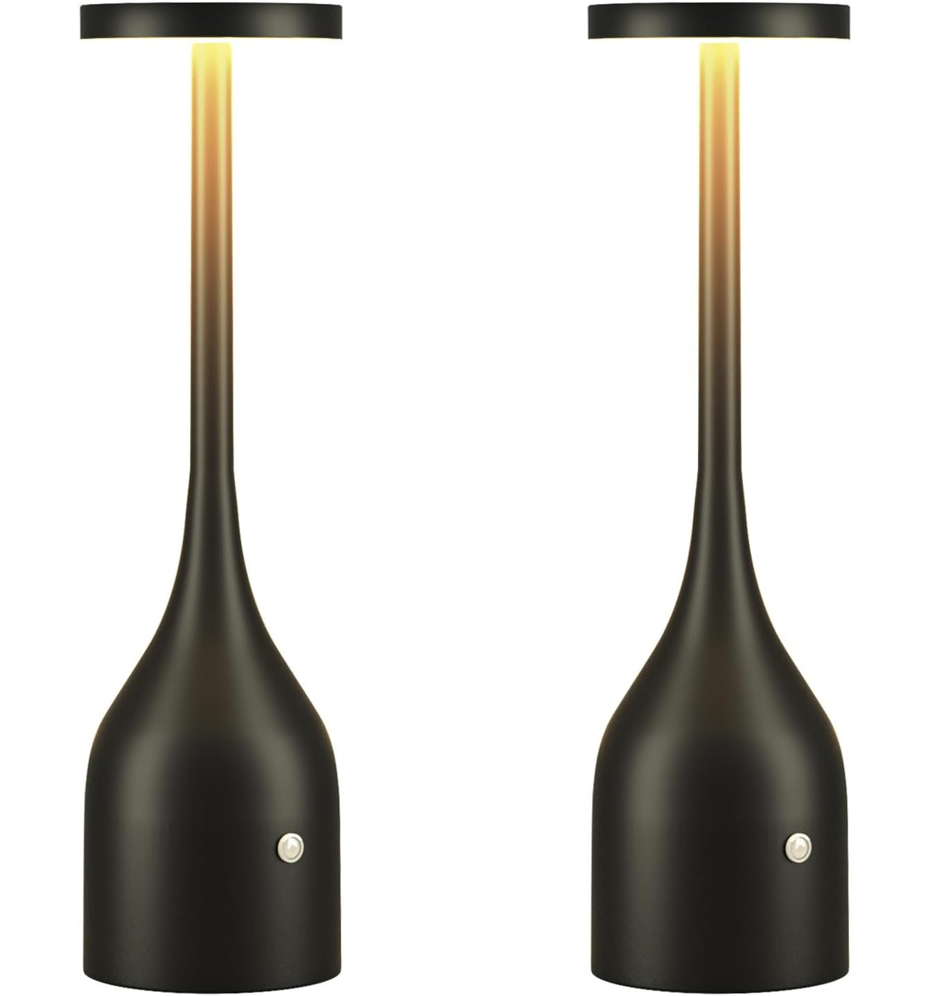 Ivy Bronx Cordless Table Lamps Set Of 2 Small Rechargeable Lamps ...