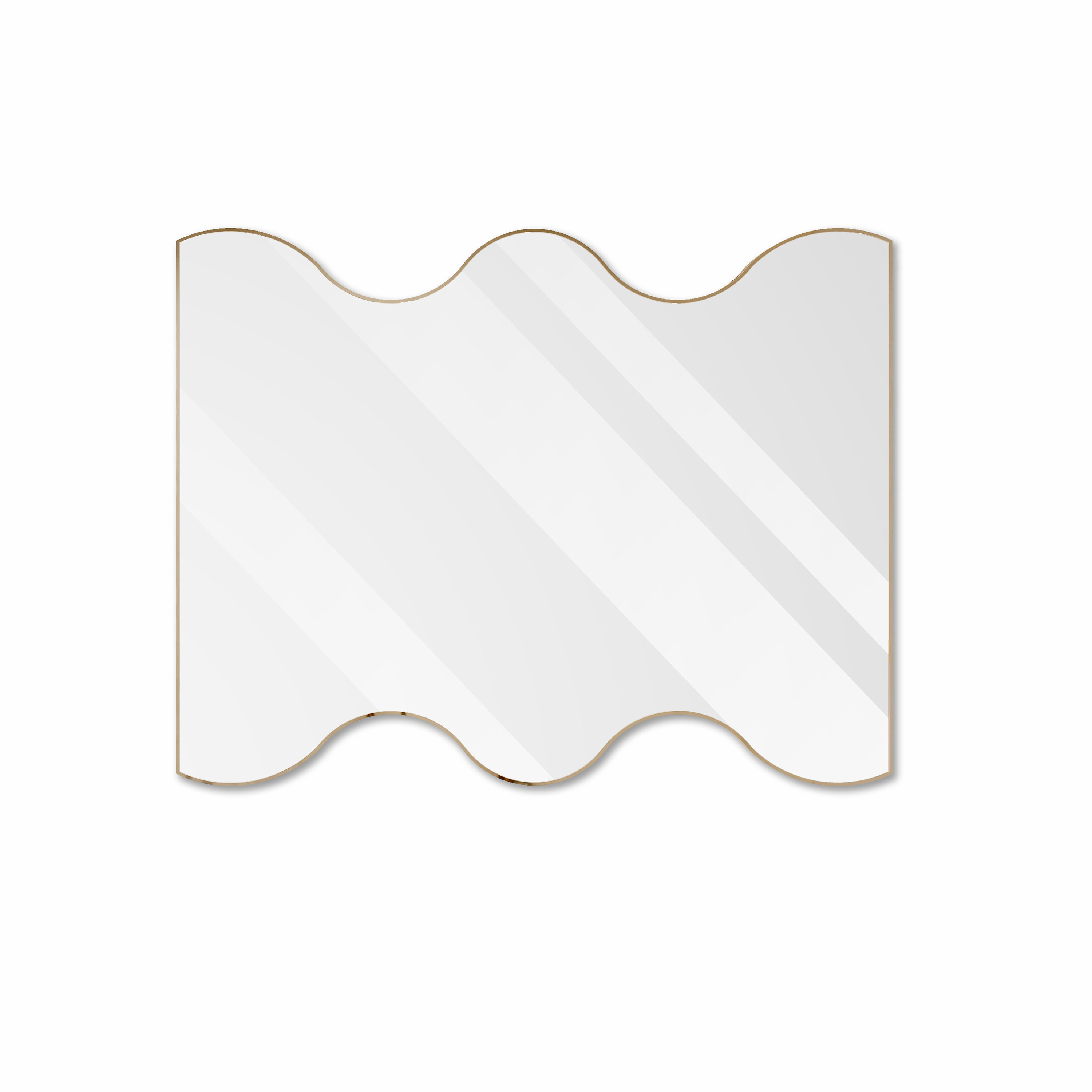 Wrought Studio™ Wall Mirror 30x35 Inch Rectangular Mirror with 2 Wavy ...