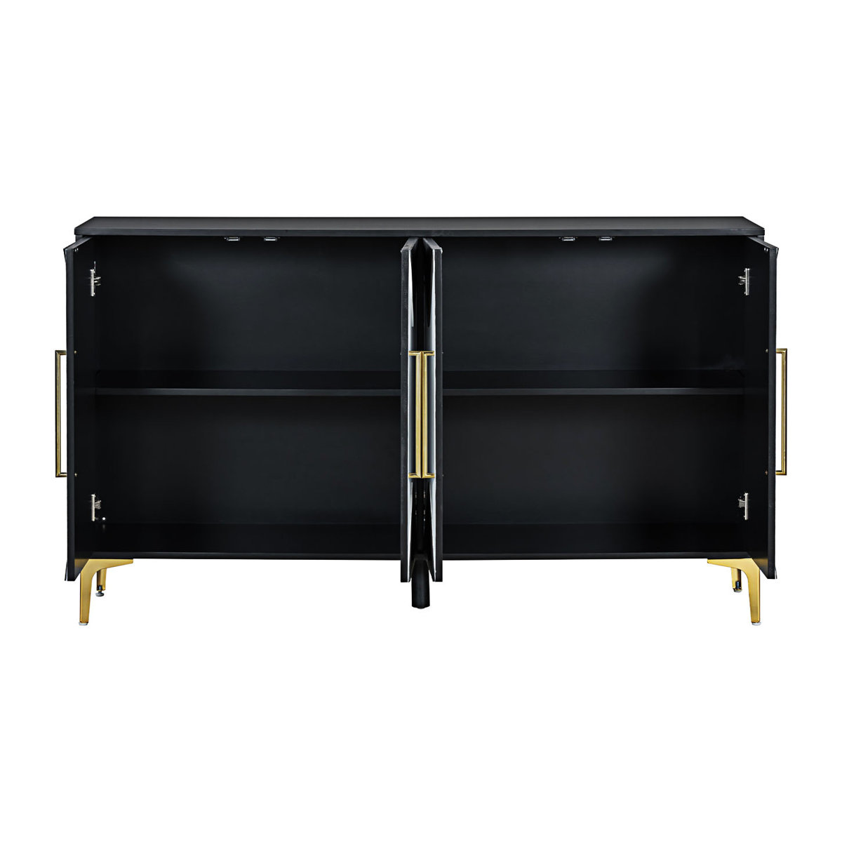 George Oliver Unique Four-Door Cabinet With Two-Tone Triangular Pattern ...