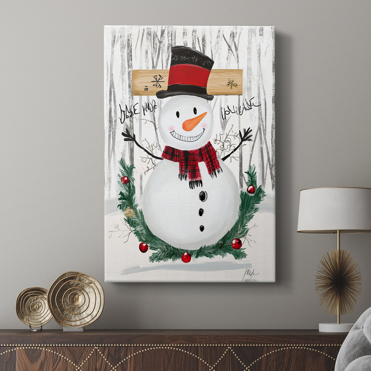 The Holiday Aisle® Christmas Holiday Art XXVII -Custom Wrapped Gallery ...