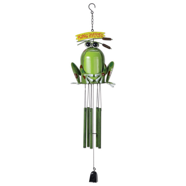 The Holiday Aisle® Martelli Happy Frog Wind Chime Figurine | Wayfair