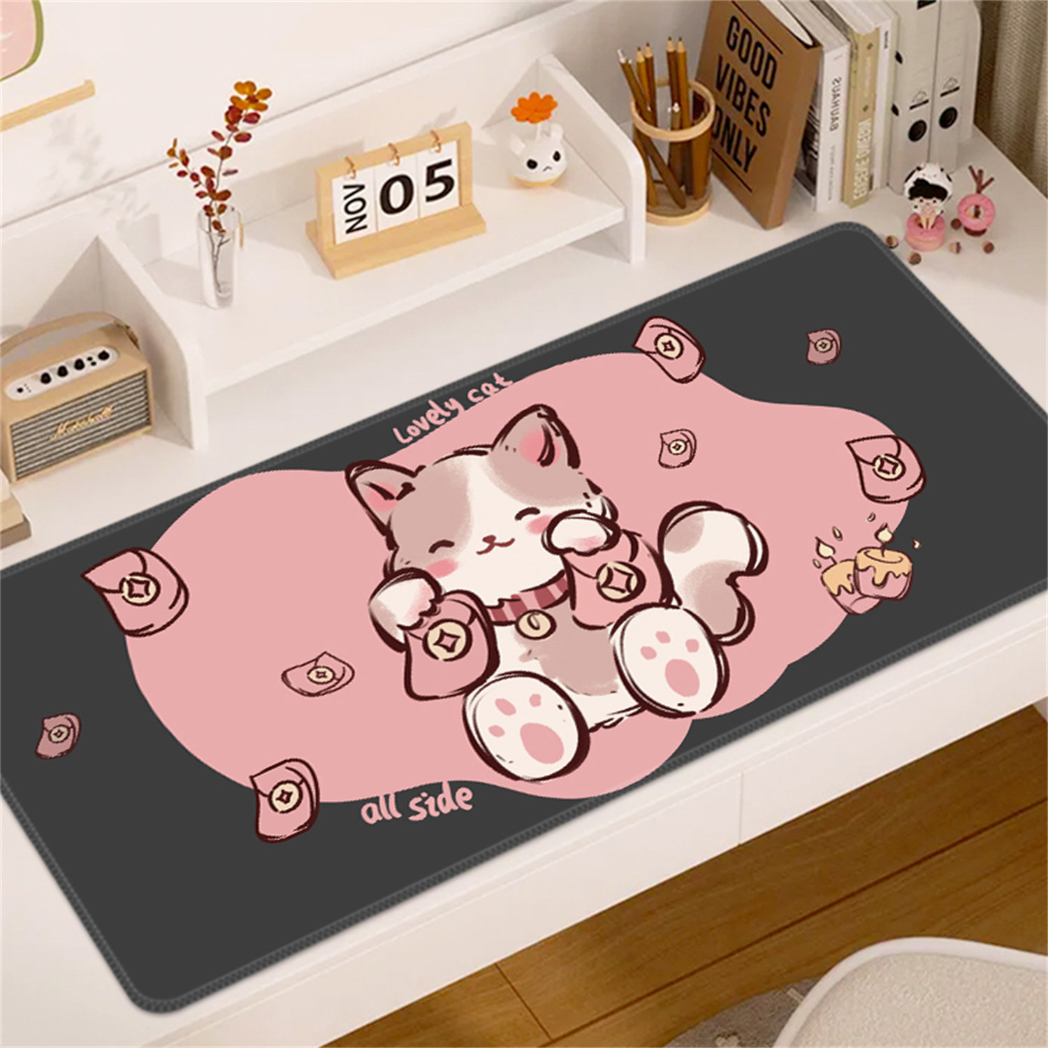 Alcott Hill® Crystallynn Fabric Desk Pad | Wayfair