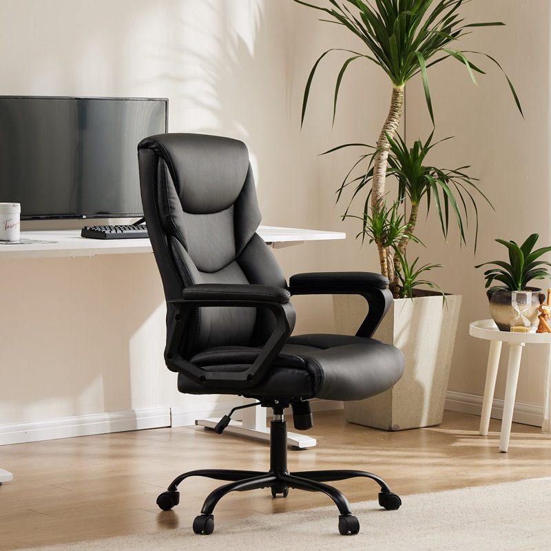 Latitude Run® Jakorey Vegan Leather Computer Executive Chair with ...