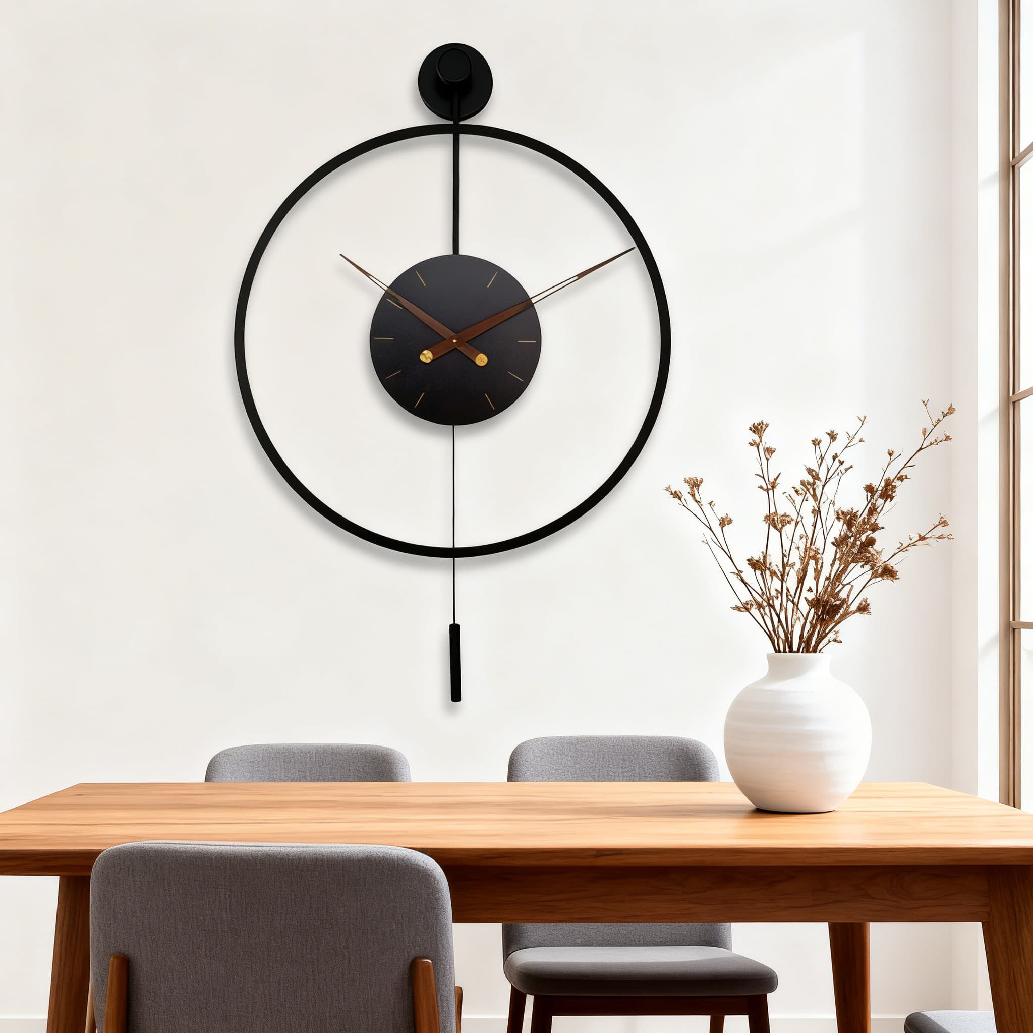 Rosdorf Park Modern Spanish Minimalist Wall Clock With Single Ring ...