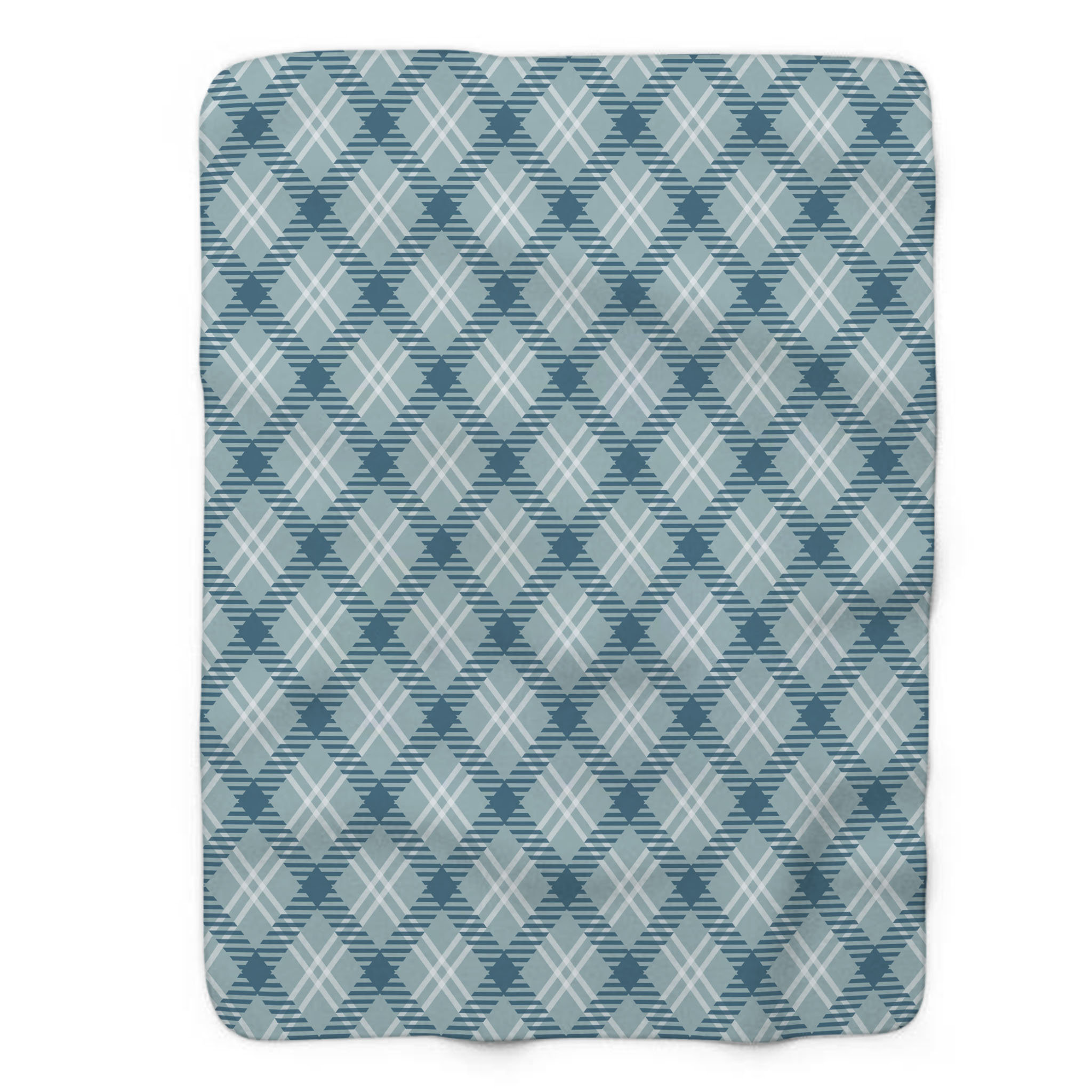 MentionedYou Gray Checks - 1 Piece Premium Sherpa Blanket | Wayfair