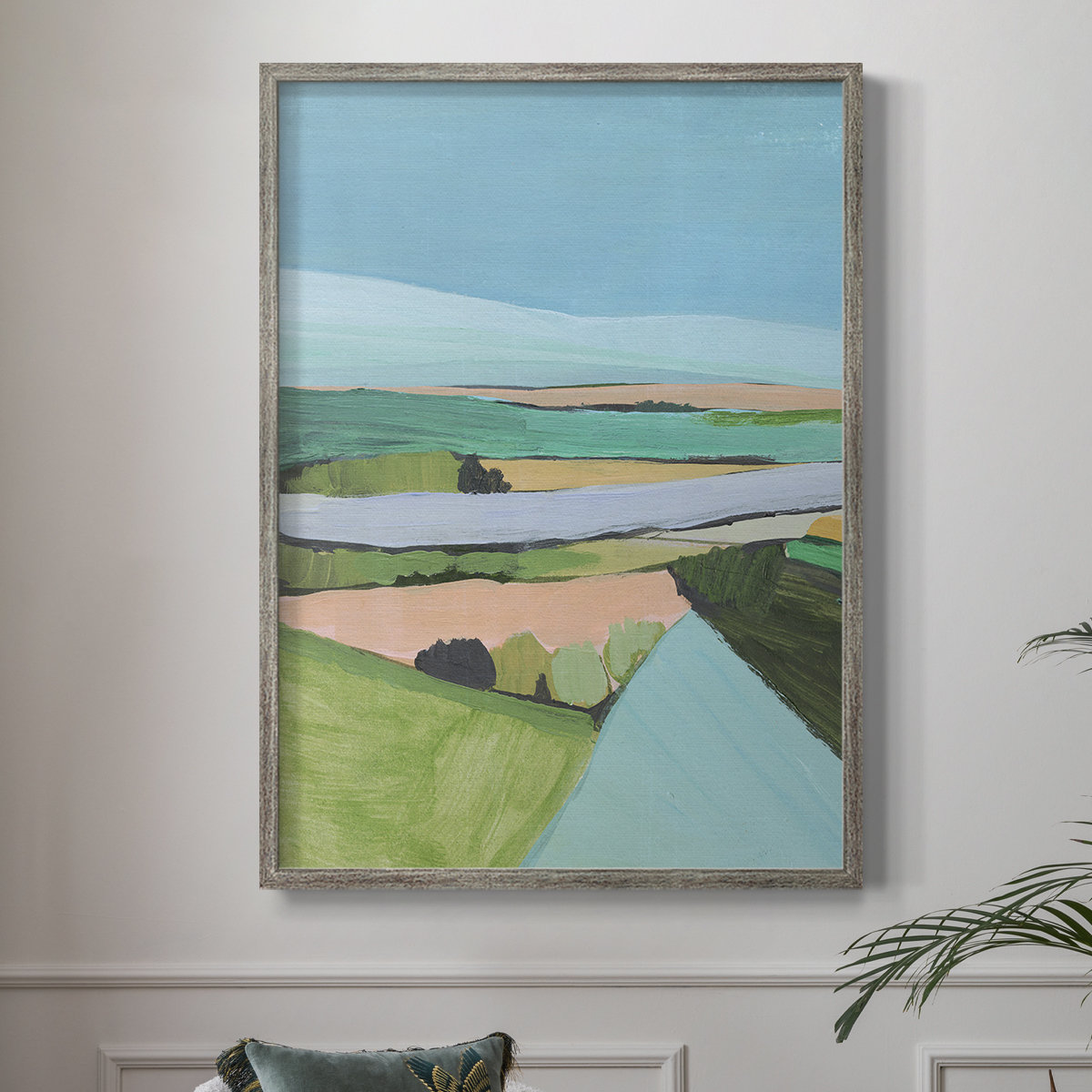 Lark Manor™ Bright Colored Countryside I Framed Print - Solid Wood ...