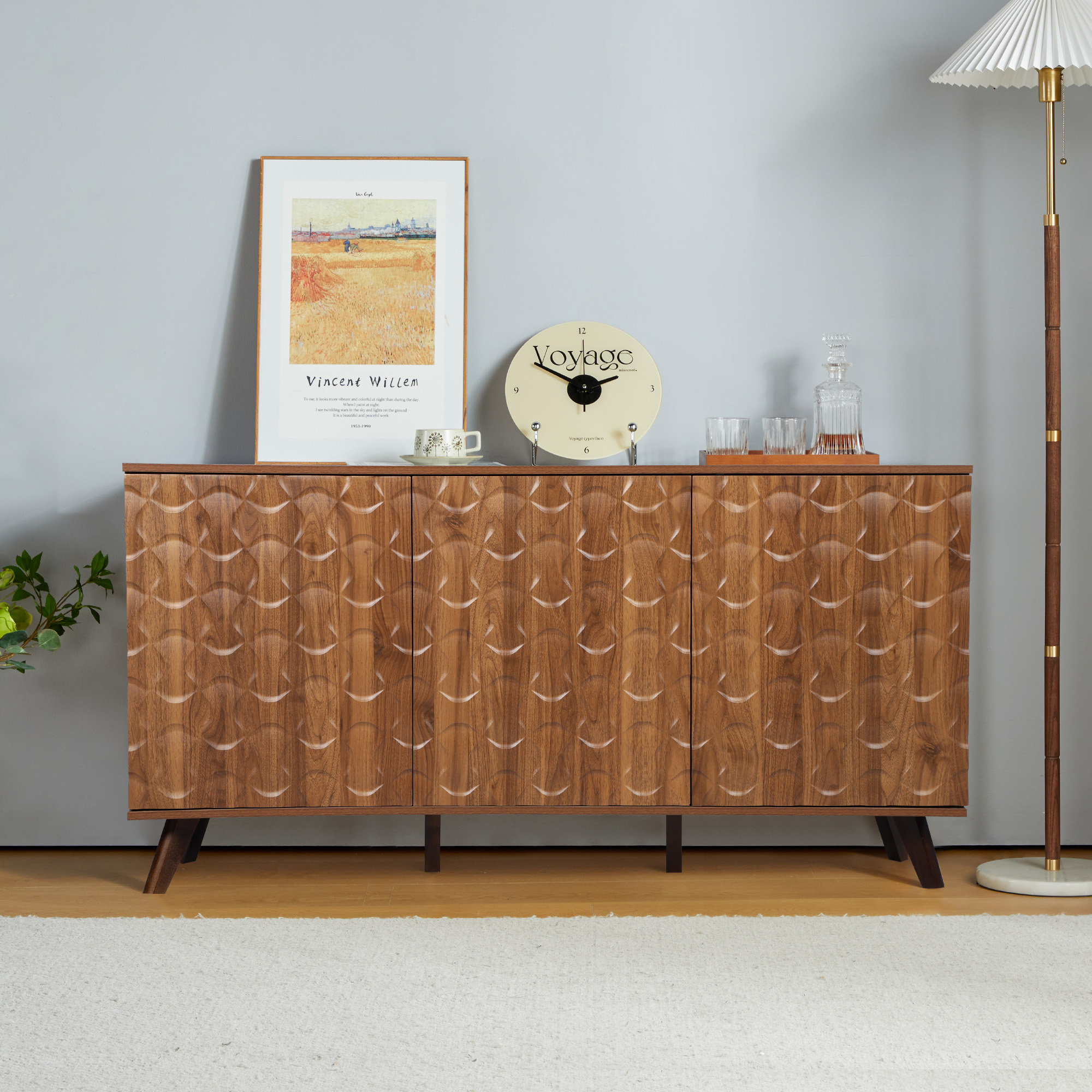 Union Rustic Kynlei 57.87'' 3 - Door Accent Cabinet & Reviews | Wayfair