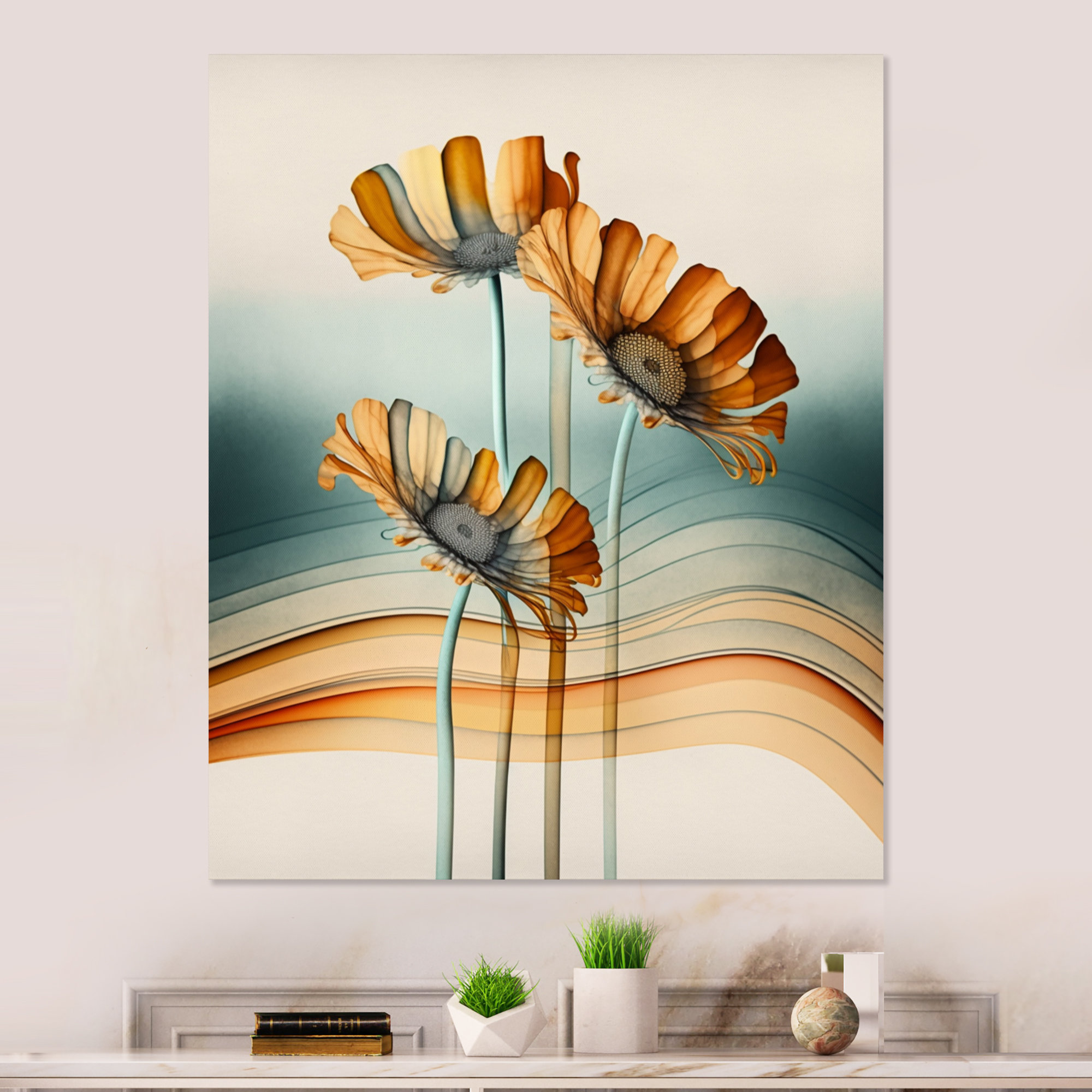 Red Barrel Studio® Hyperrealistic Daisy Flowers V - Floral Daisy Metal ...