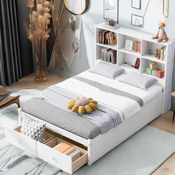Latitude Run® Pilypas Bookcase Bed | Wayfair