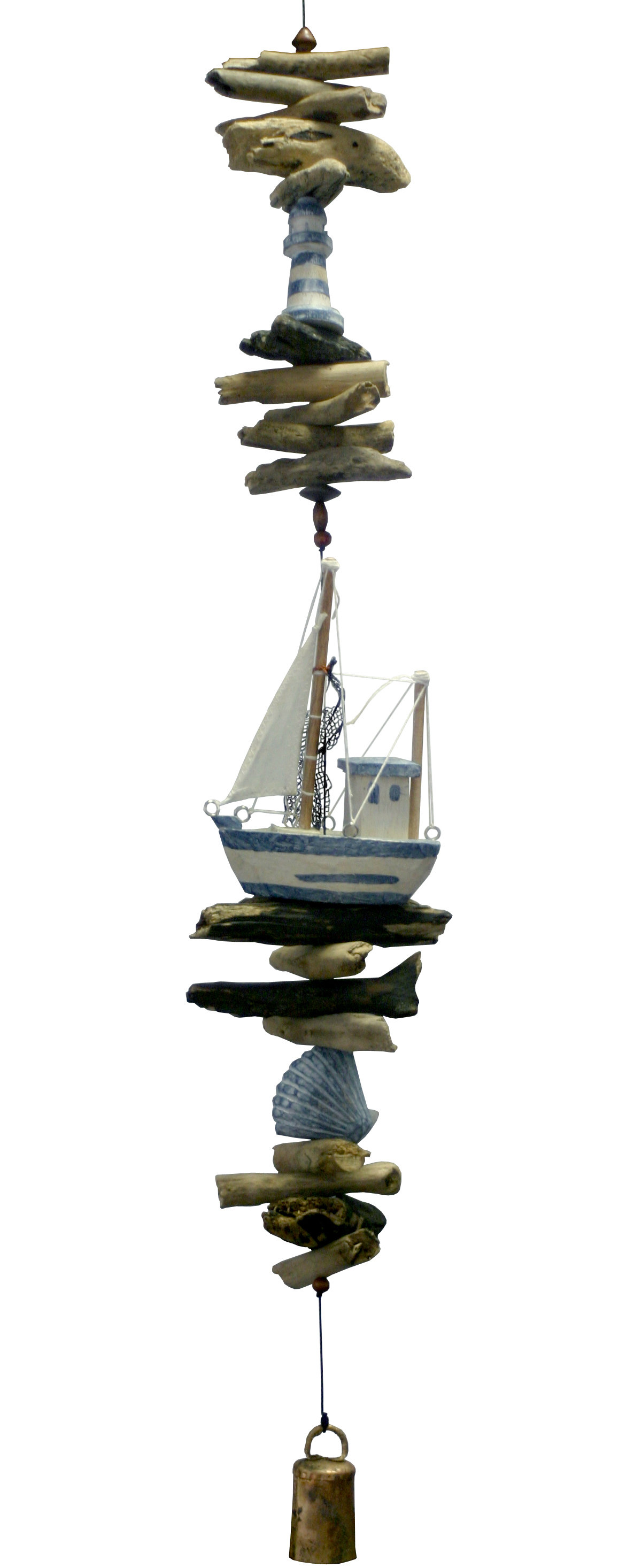 Cohasset Gifts & Garden Work Boat Wooden Wind Chime | Wayfair
