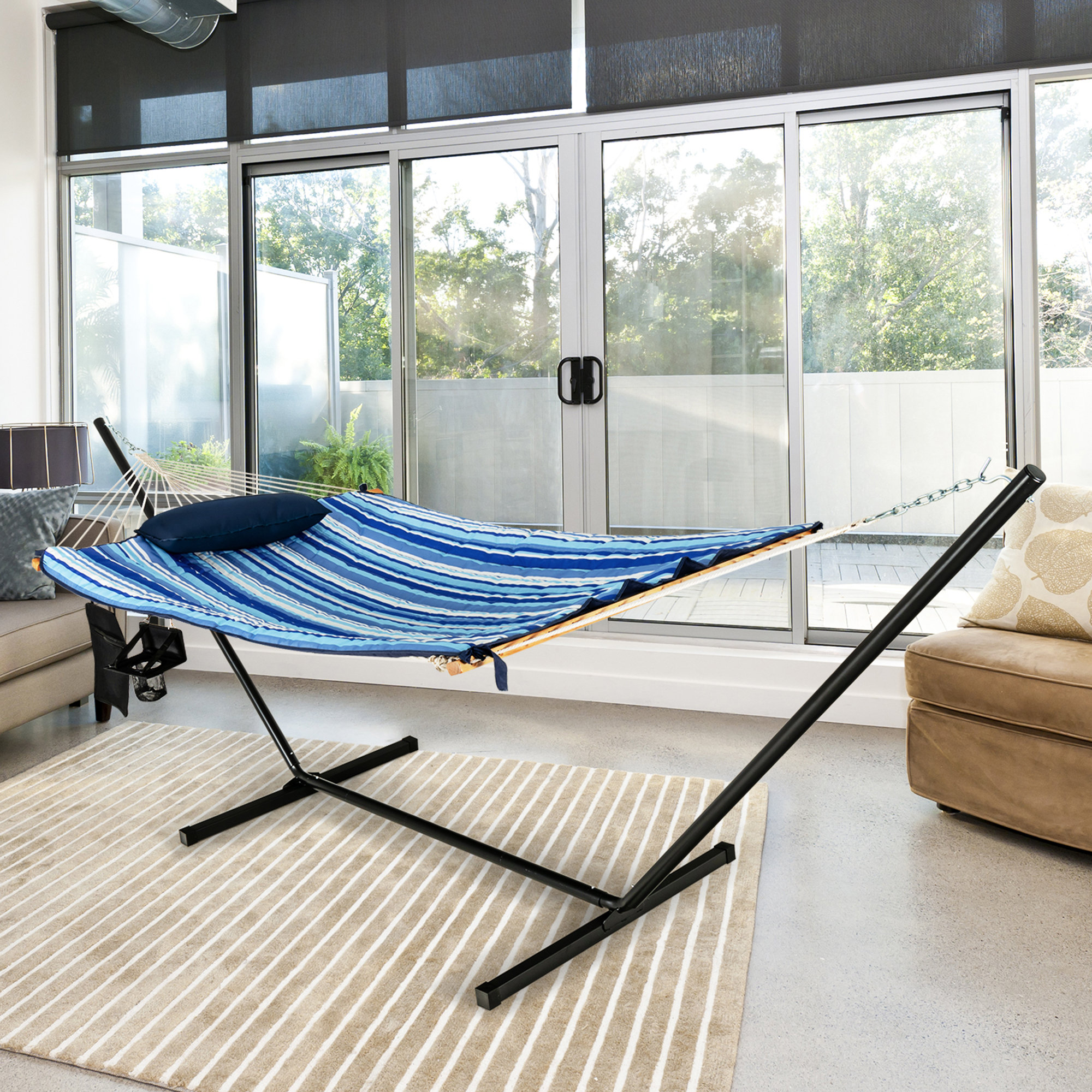 Arlmont & Co. Arlmont Spreader Bar Hammock with Stand - Wayfair Canada