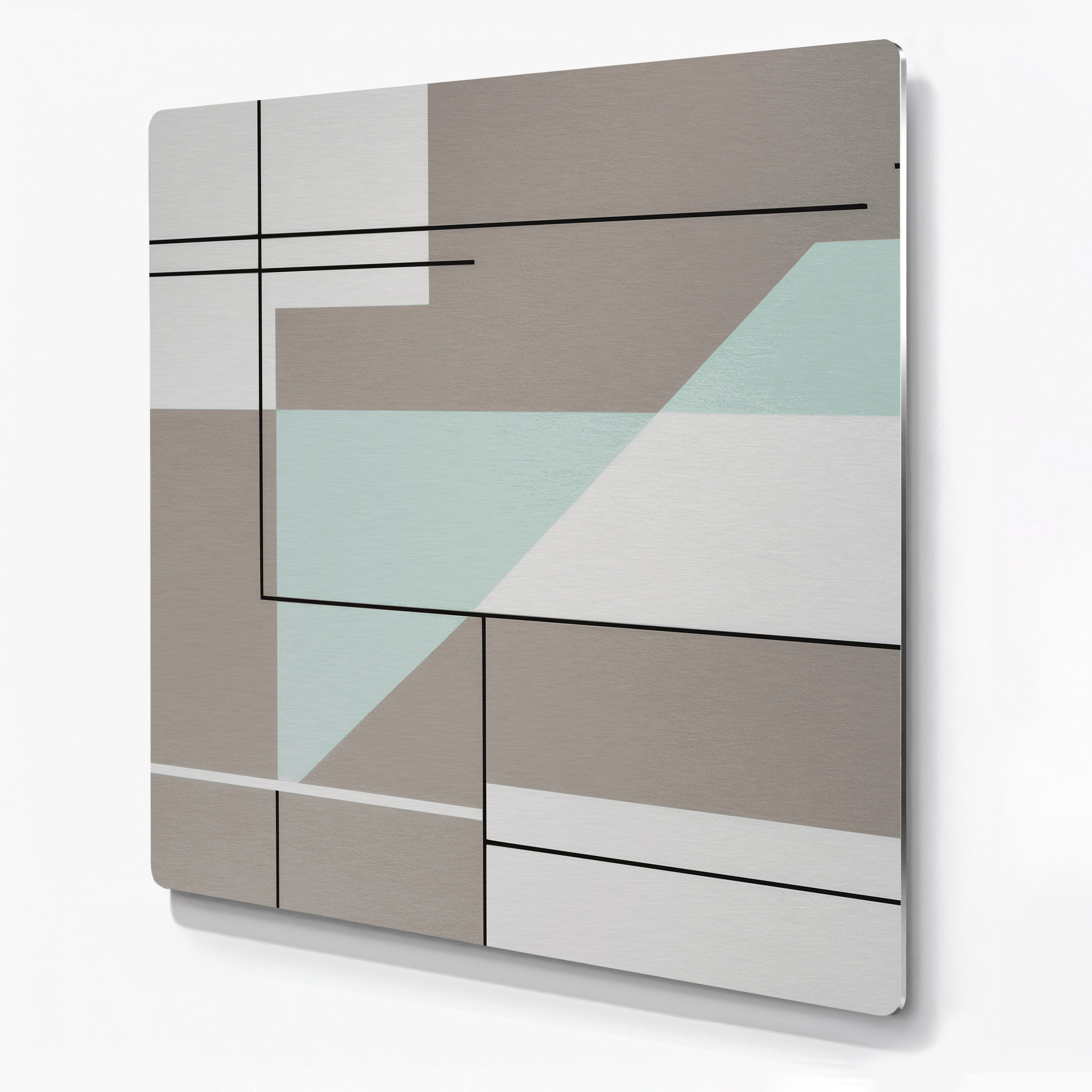 Orren Ellis Minimalism 87 Gray Metal Wall Art | Wayfair