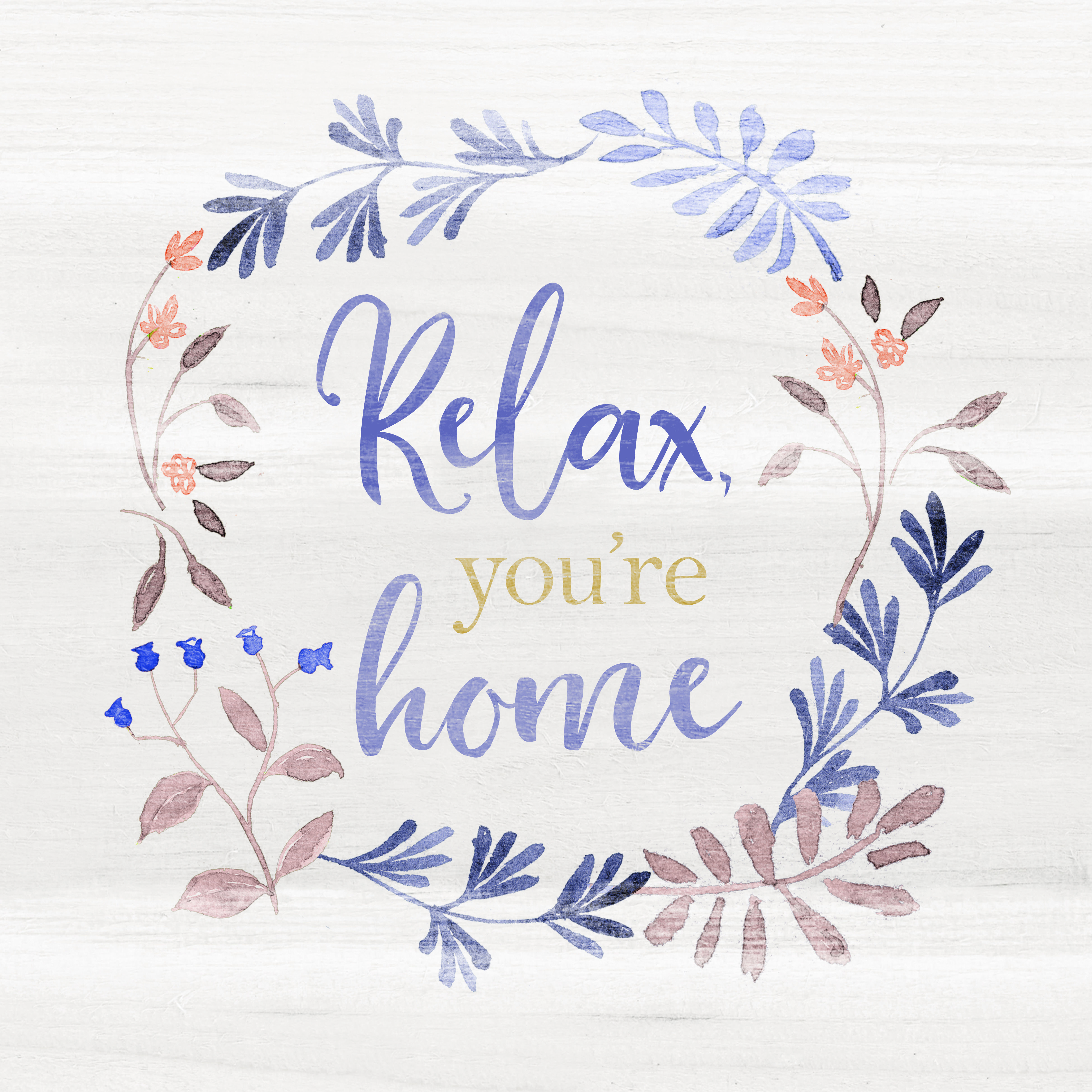 Happy Larry Relax Home Wreath - Wrapped Canvas Typography | Wayfair.ie