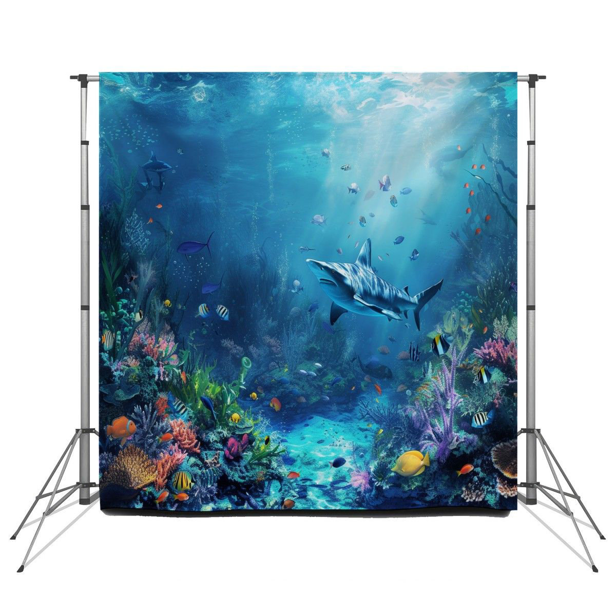 VisionDecor Underwater Backdrop Marine Life Large Coral Reef Diversity ...