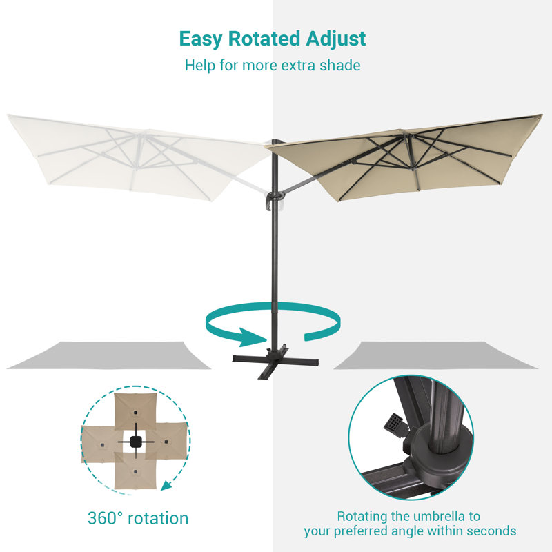 Arlmont & Co. Ruy 96" x 120'' Umbrella | Wayfair