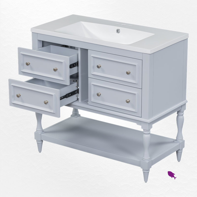 Charlton Home® 36" Single Bathroom Vanity With Resin Top | Wayfair