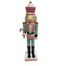 The Holiday Aisle® 15" Wooden Pastel Peppermint Nutcracker | Wayfair