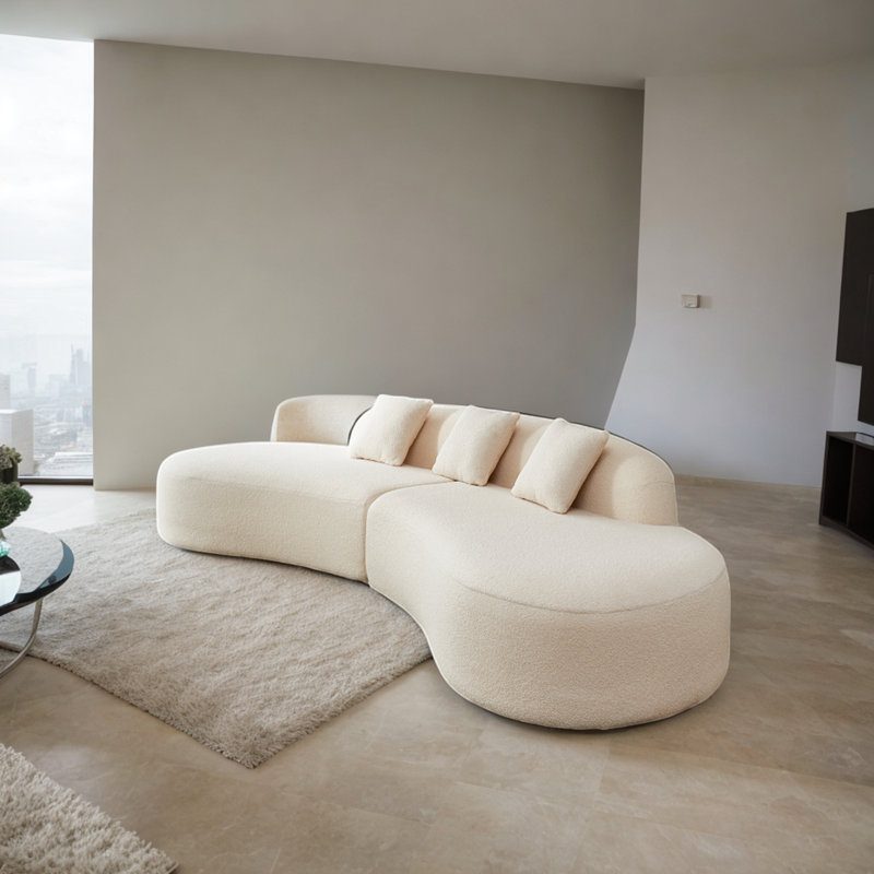 Brayden Studio® Modern Curved Sectional Sofa, 5-Seater Couch ...