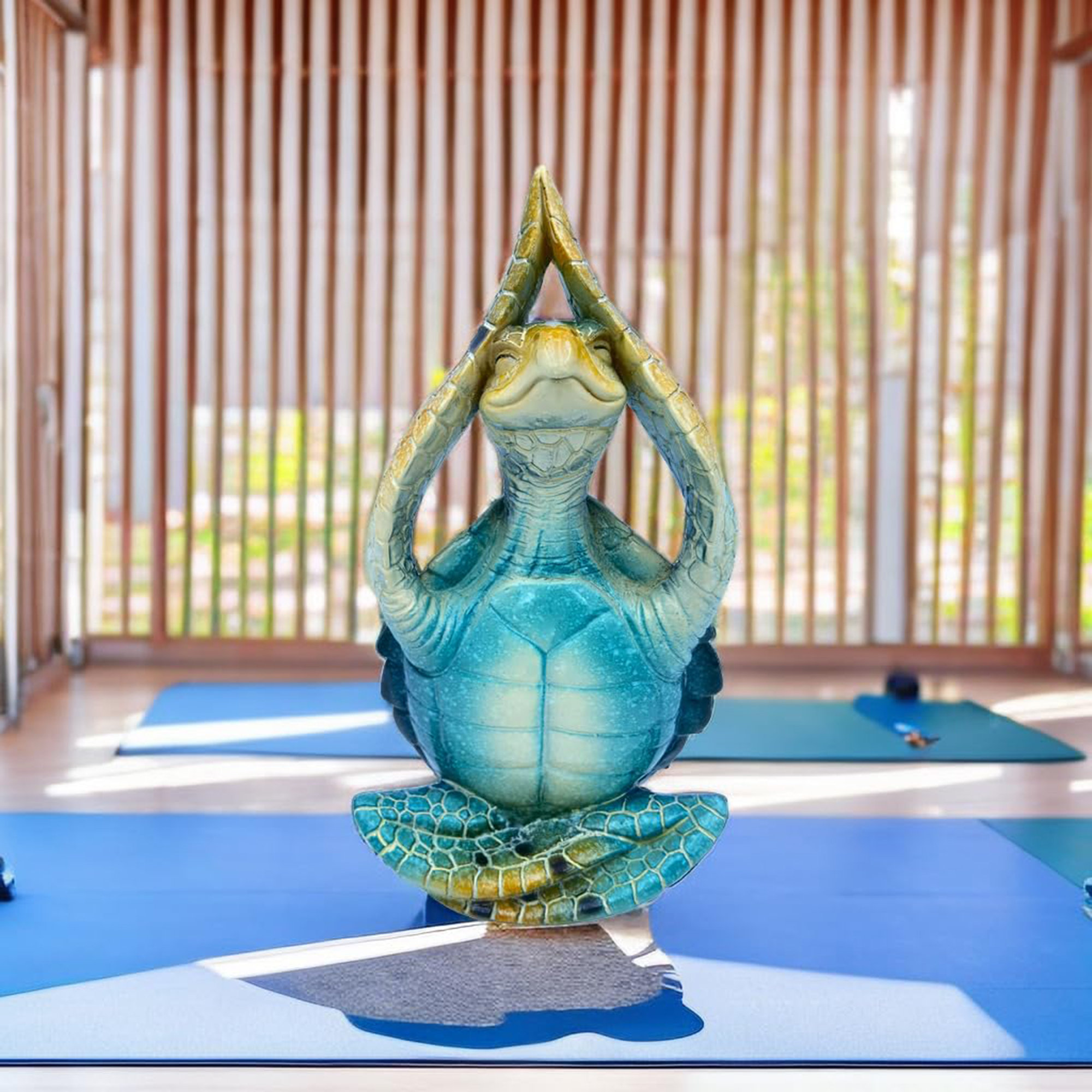 Trinx Resin Sea Turtle Statue - Zen Meditation Decor for Coastal Home ...
