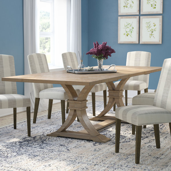 Gracie Oaks Dewitt Extendable Trestle Dining Table & Reviews | Wayfair