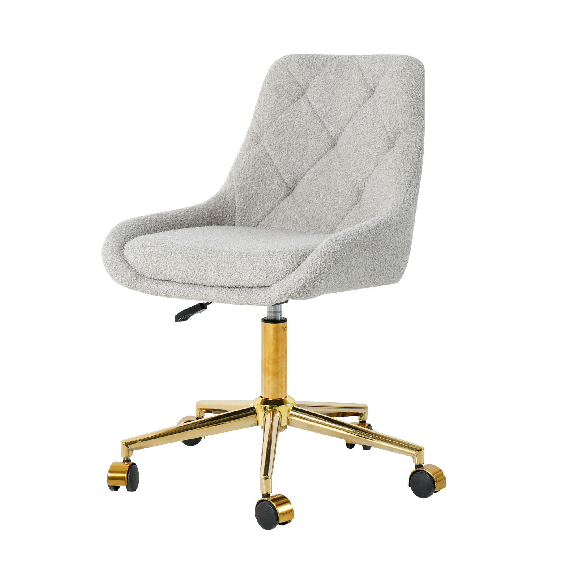 Mercer41 Golden Legged Office Chair With Velvet Fabric - Ergonomic ...