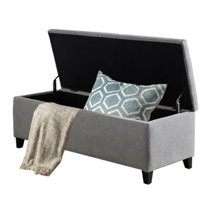 Hokku Designs Jahmere 100% Polyester Upholstered Storage Bench | Wayfair