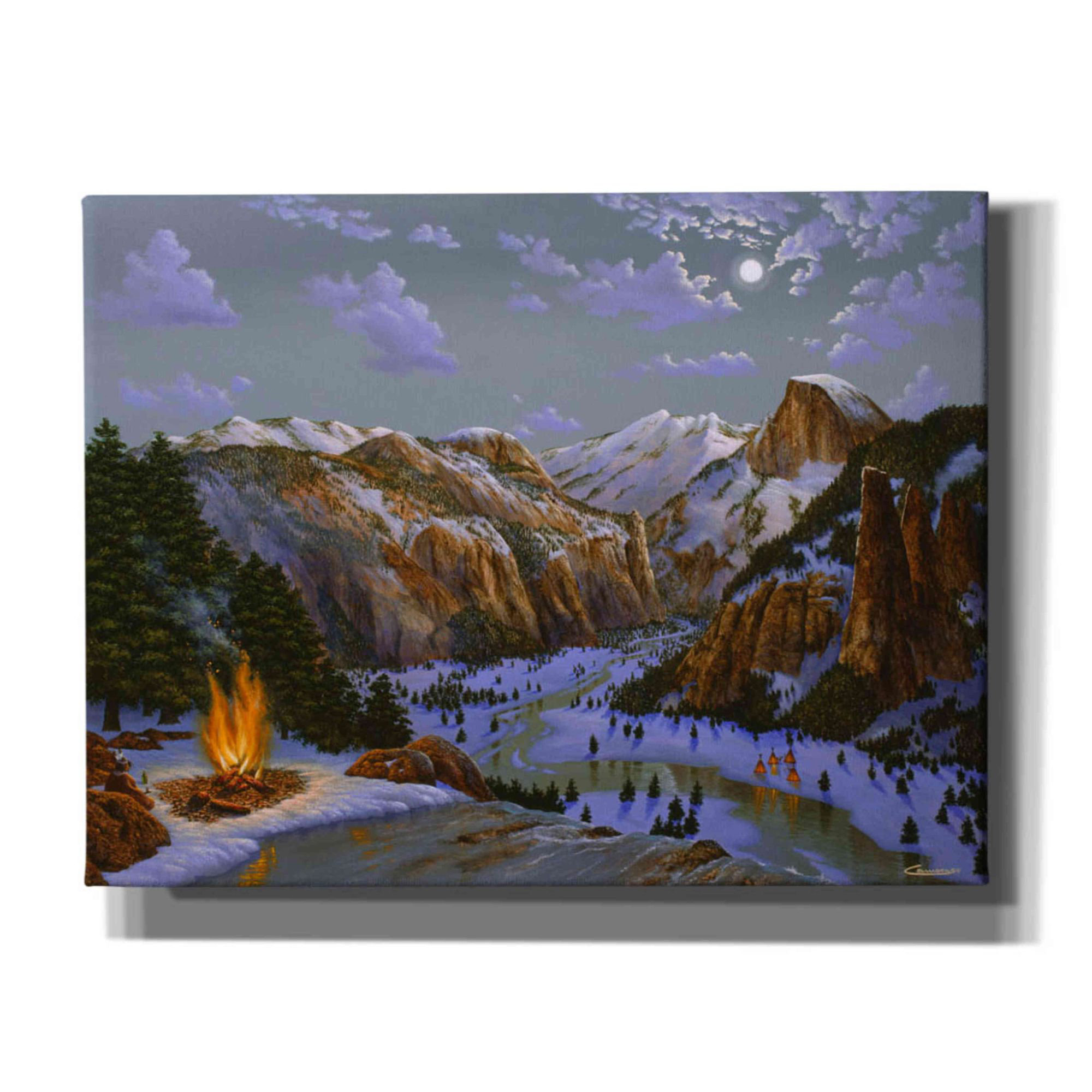 Millwood Pines Miwok Indians At Yosemite On Canvas by Eduardo Camoes ...