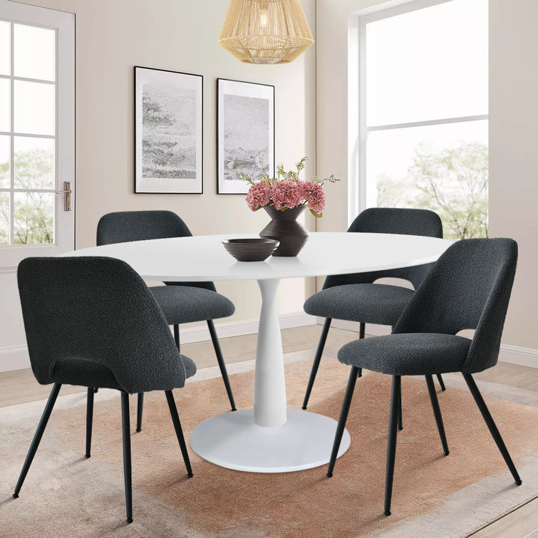 Wade Logan® Chaena 5-Piece Oval Dining Table Sets & Reviews | Wayfair