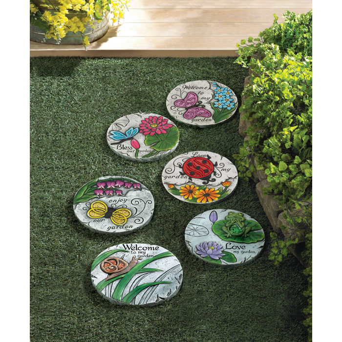 Winston Porter Mabie Enjoy Our Garden Stepping Stone & Reviews | Wayfair