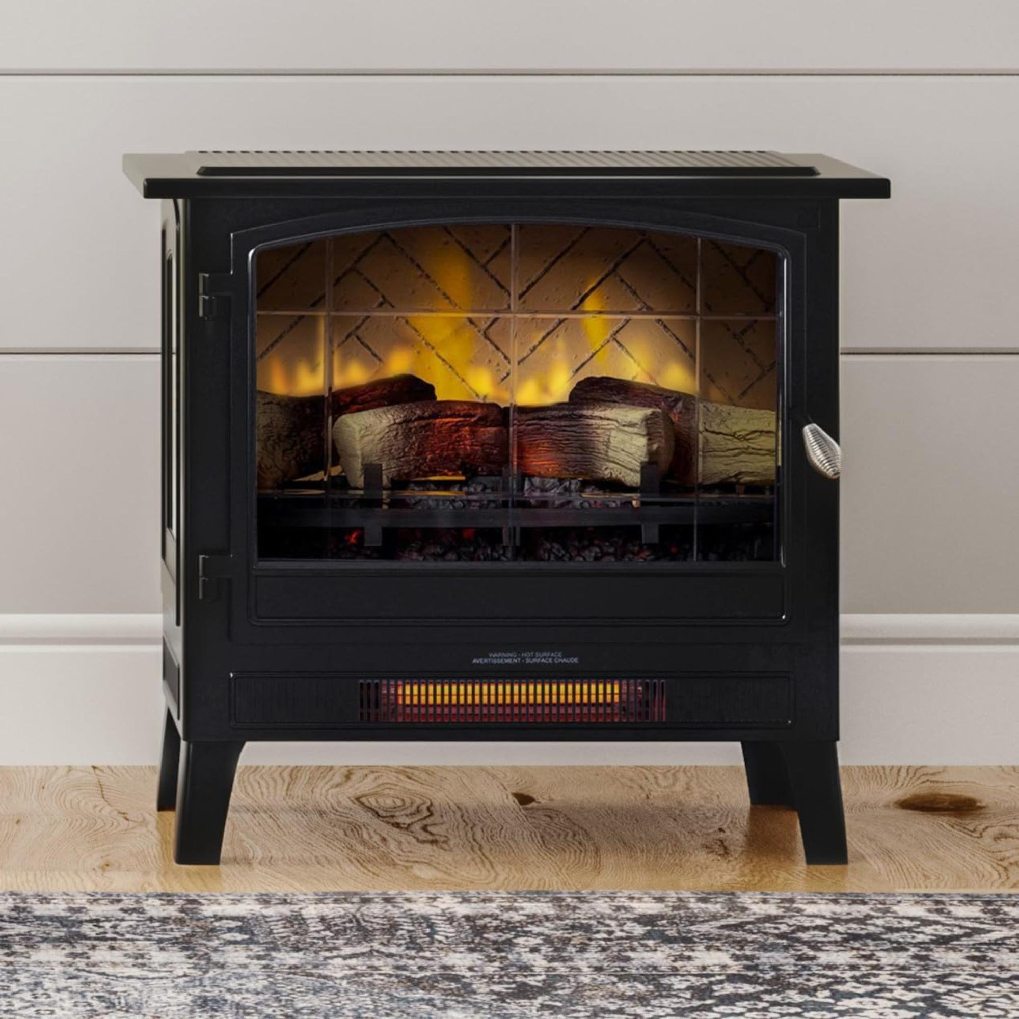 Lark Manor™ Infrared Freestanding Electric Fireplace Stove Heater In ...