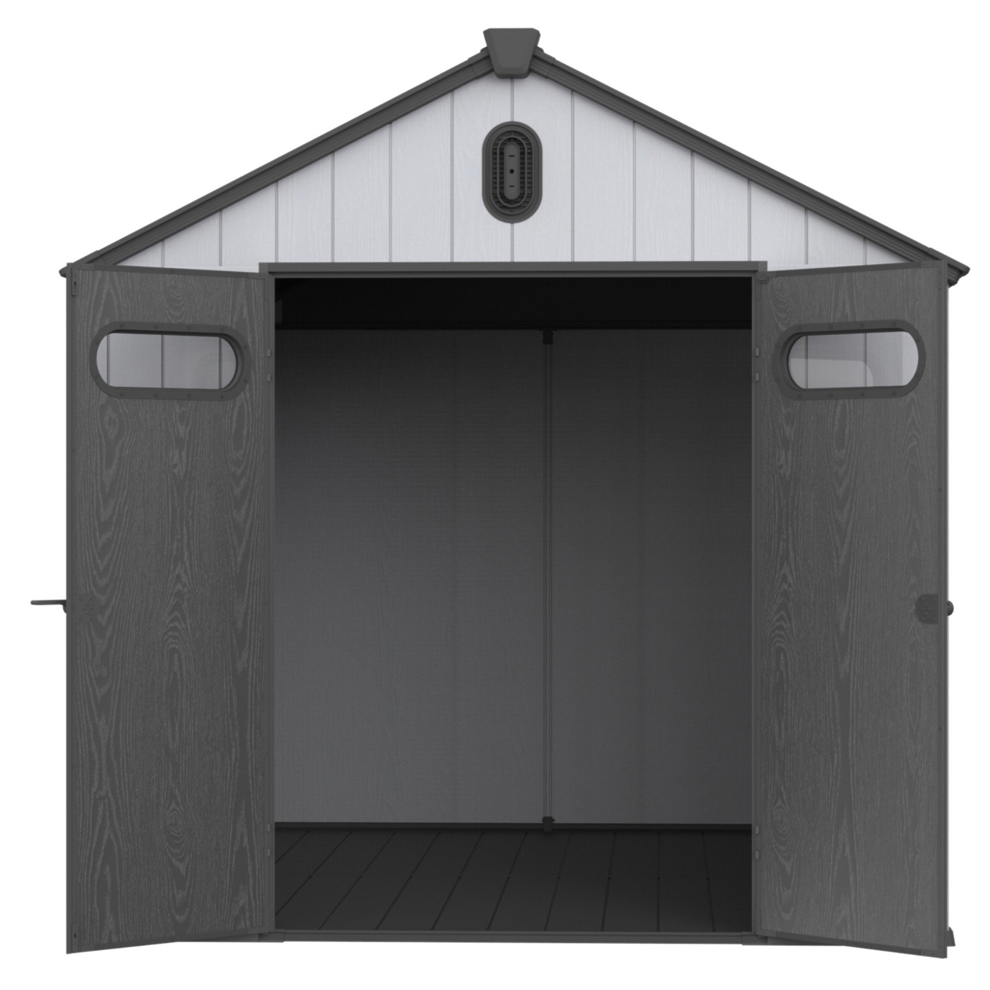 HLILish 8*10Ft Resin Plastic Storage Shed For Backyard Garden Big Spire ...