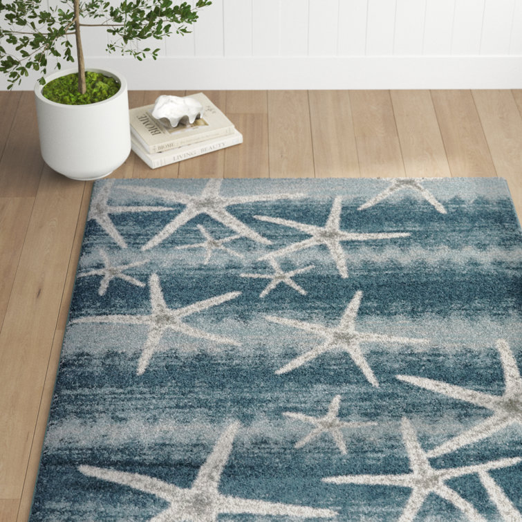 Sand & Stable Bayshore Coastal Starfish Striped Area Rug & Reviews ...