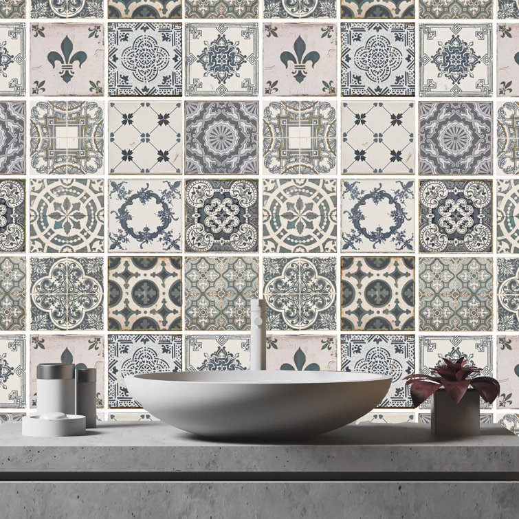 Blue Elephant 15cm W x 15cm L PVC Peel and Stick Mosaic Tile | Wayfair ...