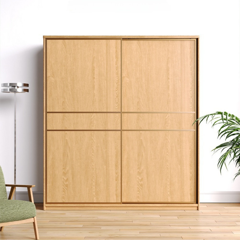 Parttlion Creative Solid Wood Sliding Door Wardrobe | Wayfair