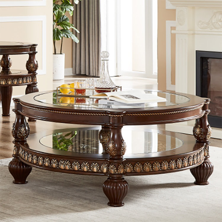 Direct Marketplace LIVING ROOM COMPOSITE/GLASS COFFEE TABLE | MOHAGANY ...