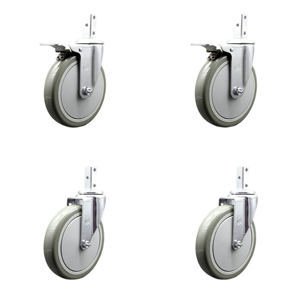Service Caster 4 Piece Poly Caster Set | Wayfair
