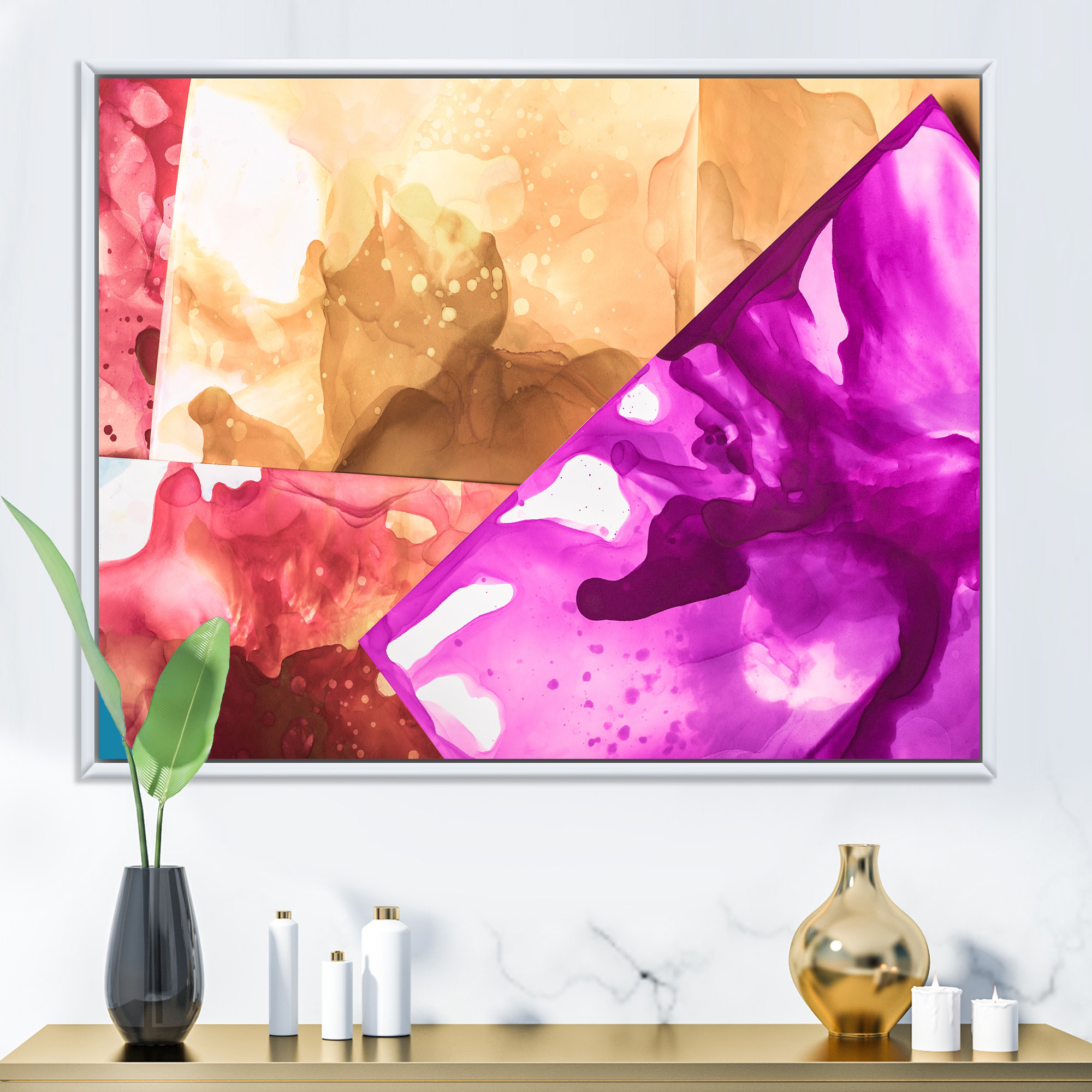 Wrought Studio Purple & Gold Mixing Liquid Ink " Purple And Gold Mixing ...