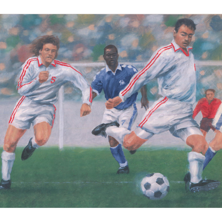 York Wallcoverings Vintage Soccer Football Game Sports Retro Design 15 ...