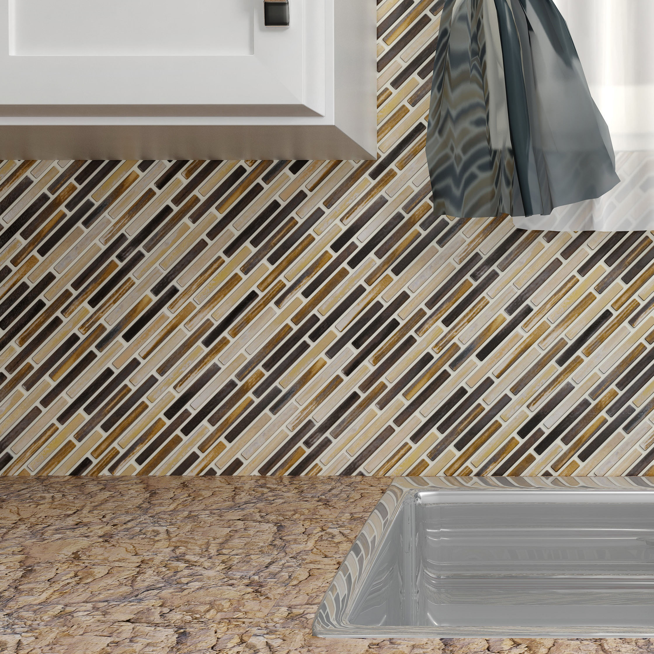 Merola Tile Arcadia Rustica Brick Highlands 10-3/4" x 12-3/4" Porcelain ...