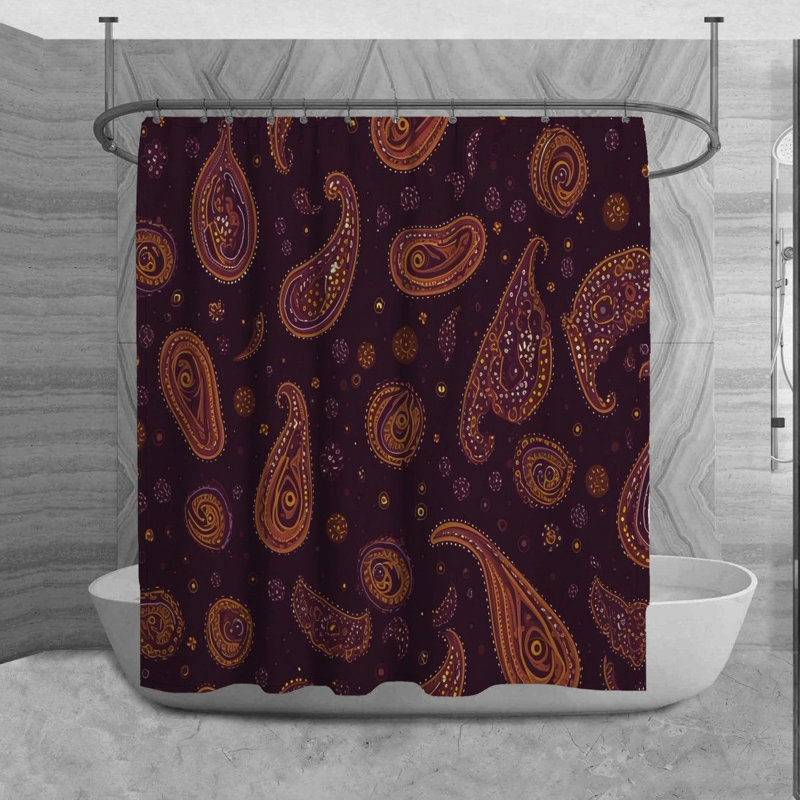 East Urban Home Ronessa Paisley Shower Curtain | Wayfair