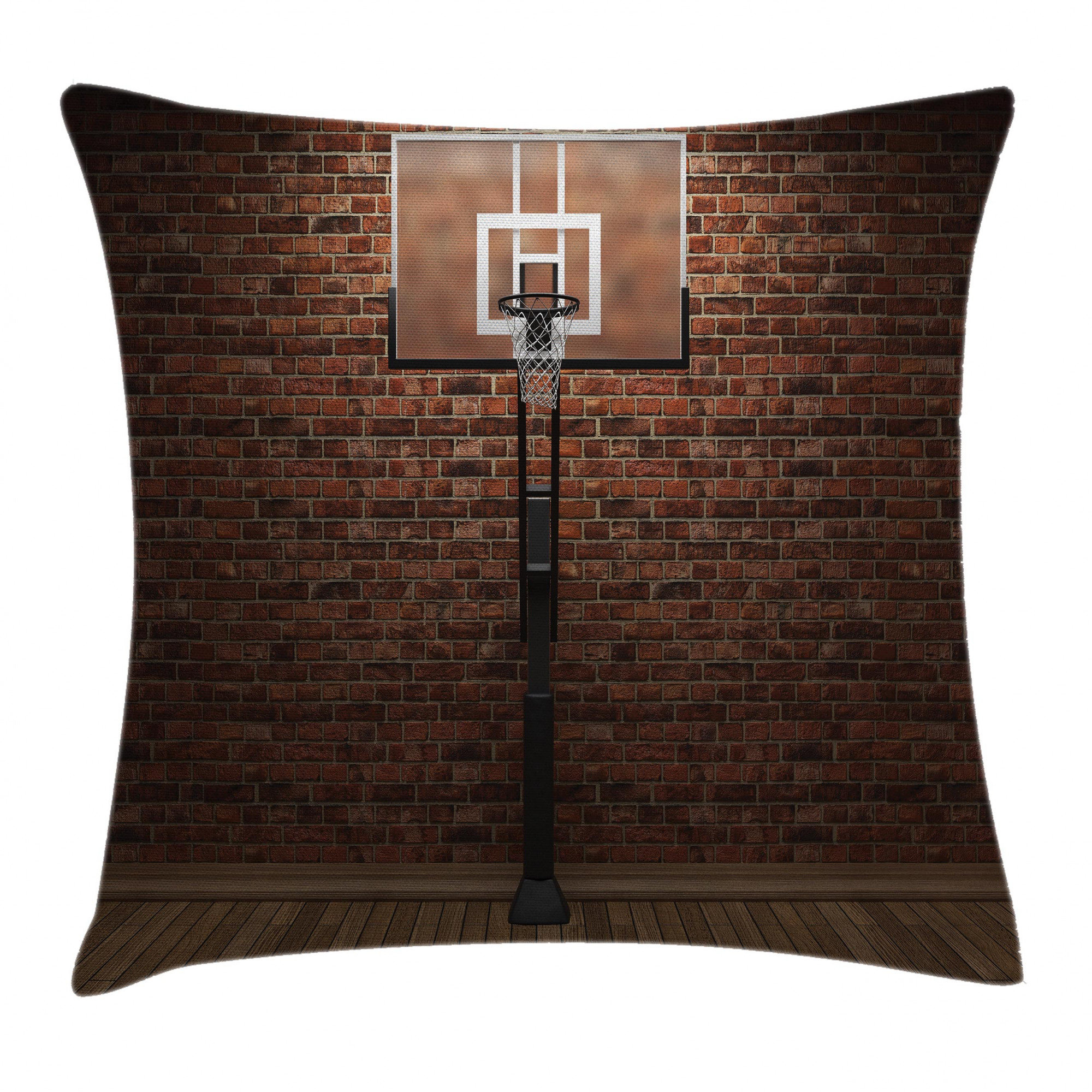 Ambesonne Basketball Throw Pillow Cushion Cover, Old Brick Wall And ...