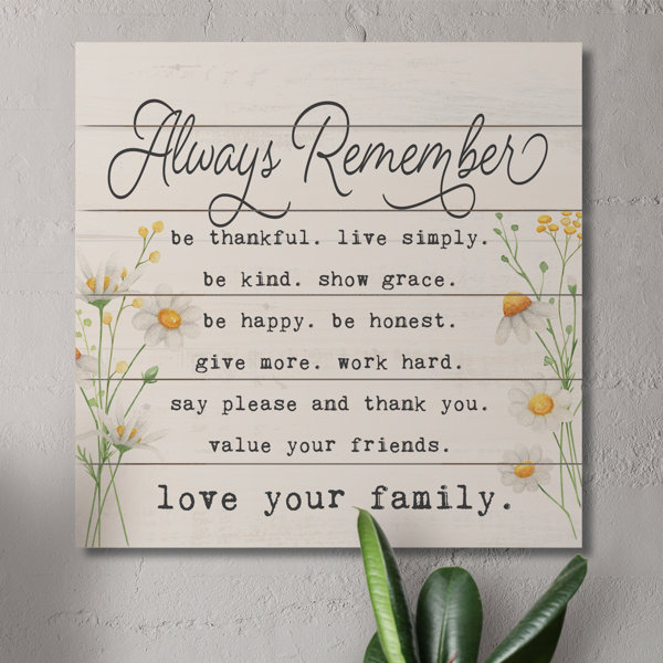 CounterArt Always Remember Wall Décor | Wayfair