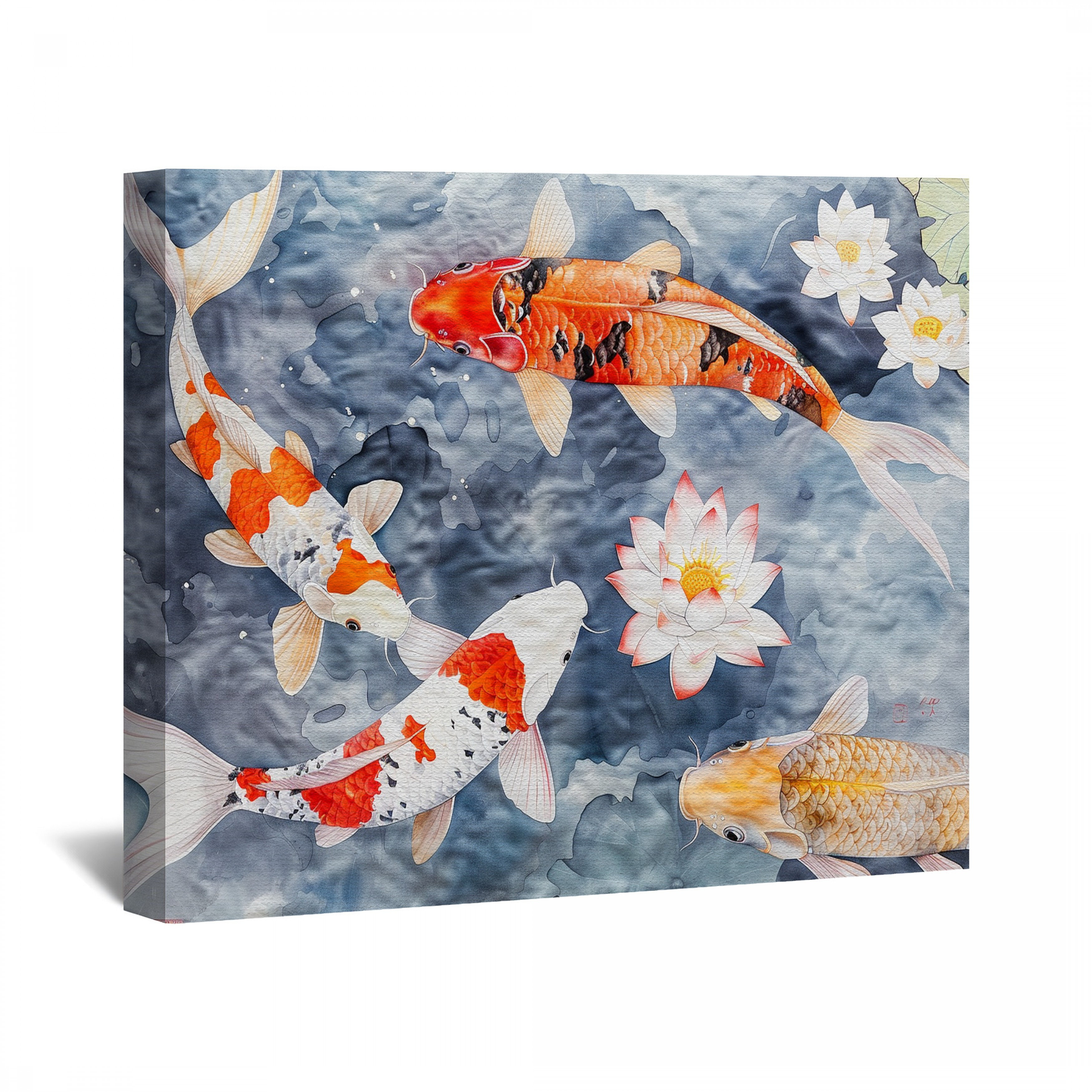 Bay Isle Home™ Koi Fish Canvas Wrap - Aquatic Wall Decor - Wayfair Canada