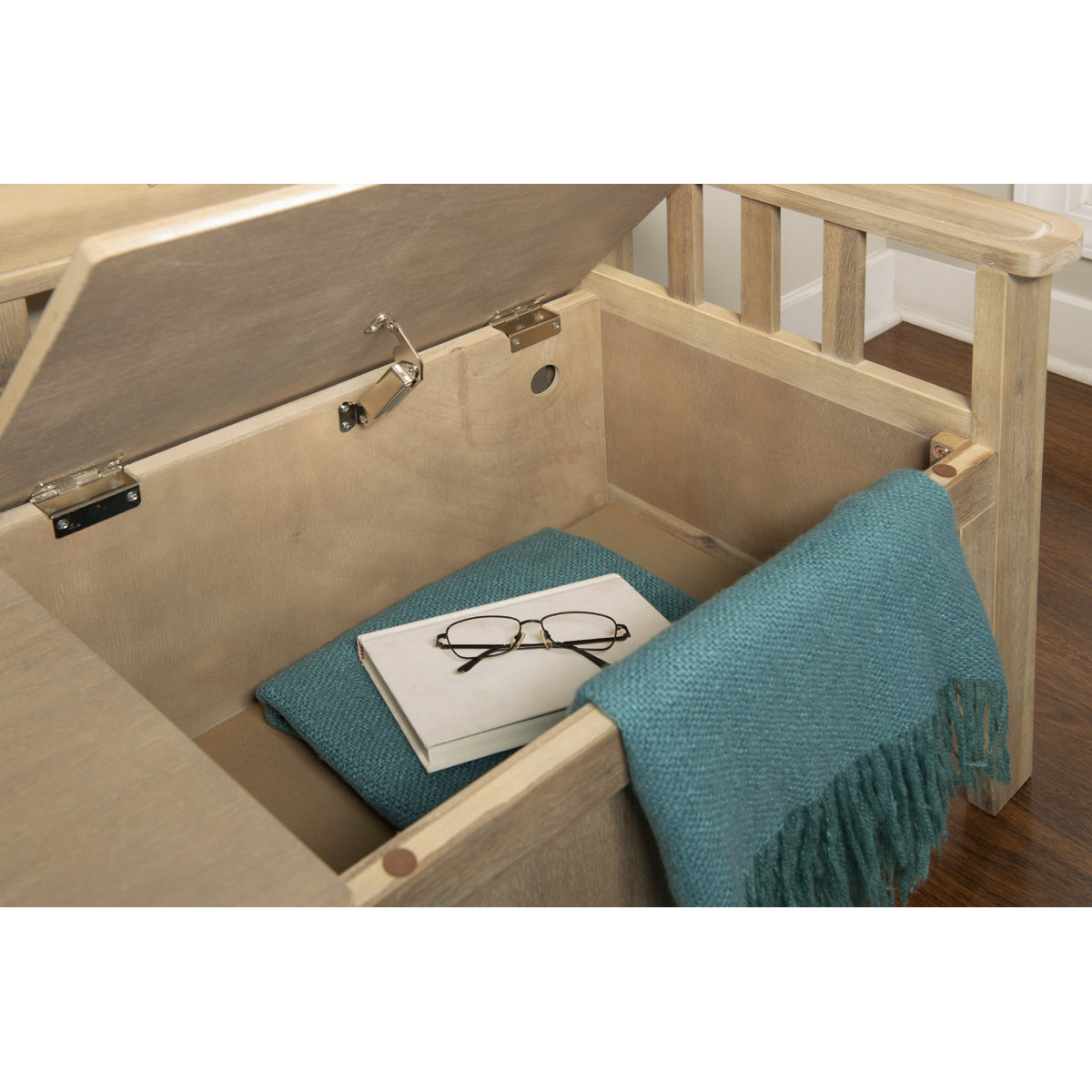 Gracie Oaks Naja Solid Wood Storage Bench & Reviews | Wayfair
