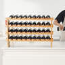 Rebrilliant 36 Bottle Stackable Modular Wine Rack Bamboo Wood Display ...